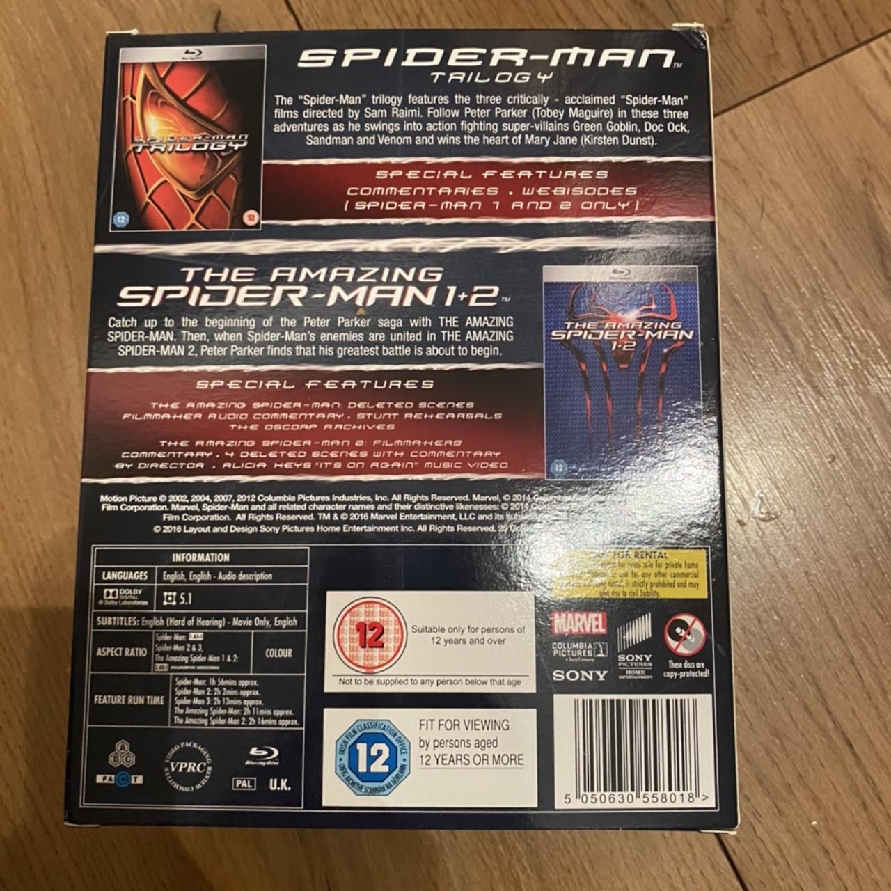 Spider Man Tailogy Blue-Ray DVD 4 Spiderman films... - Depop