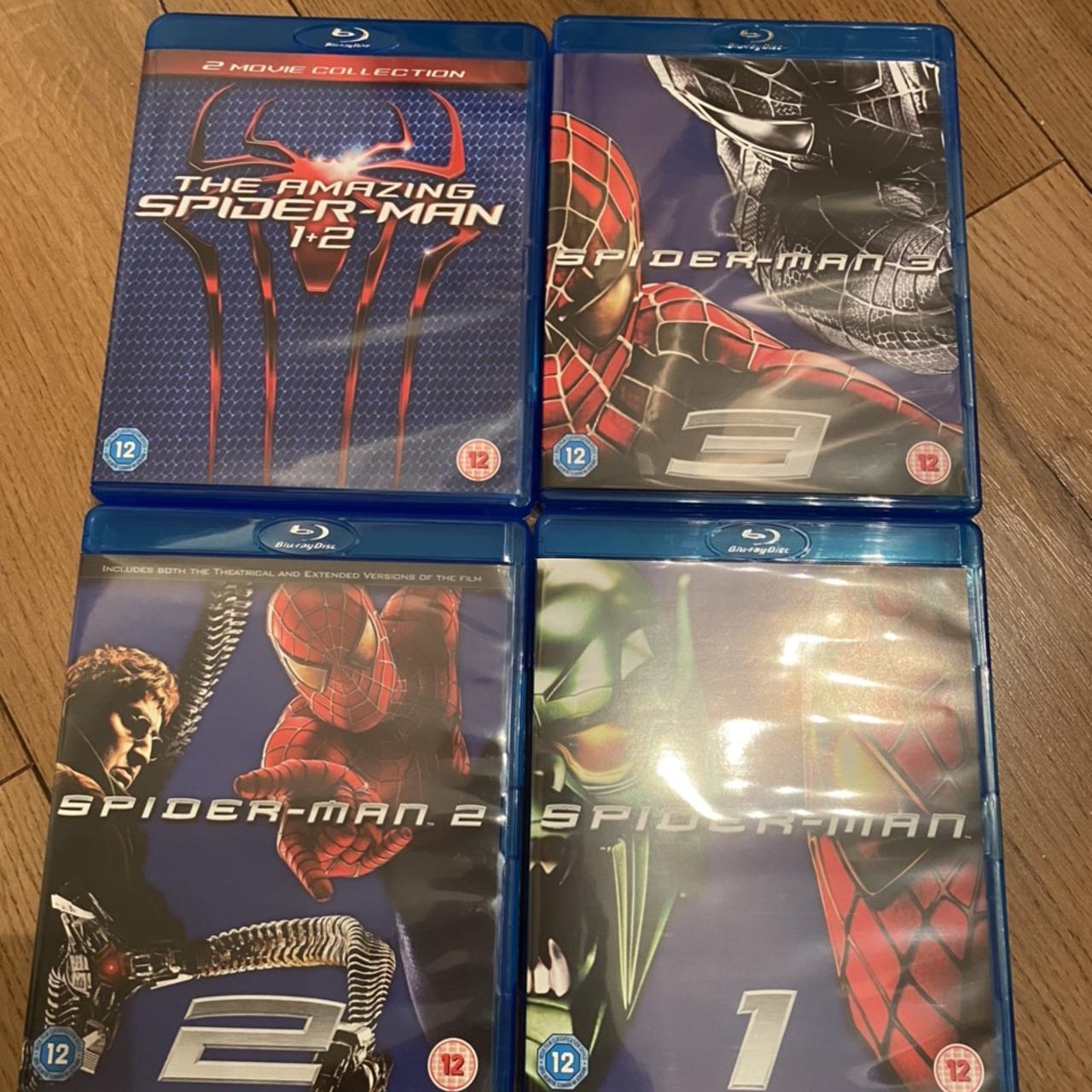Spider Man Tailogy Blue-Ray DVD 4 Spiderman films... - Depop