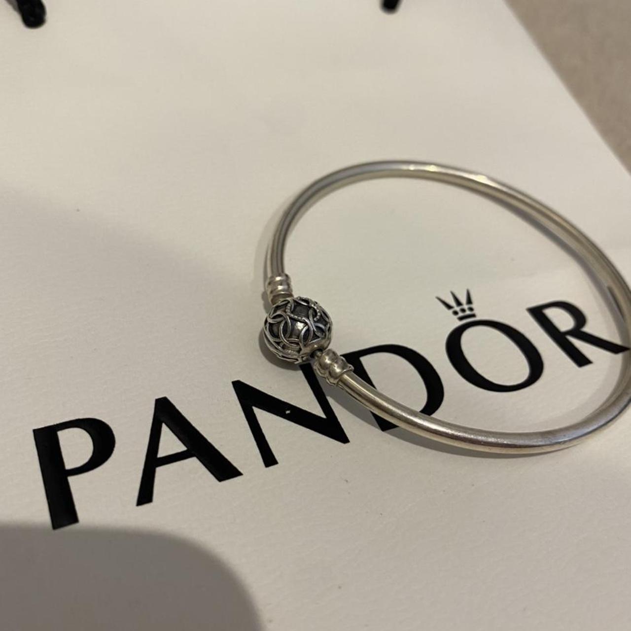 Pandora limited addition silver bangle Great... - Depop