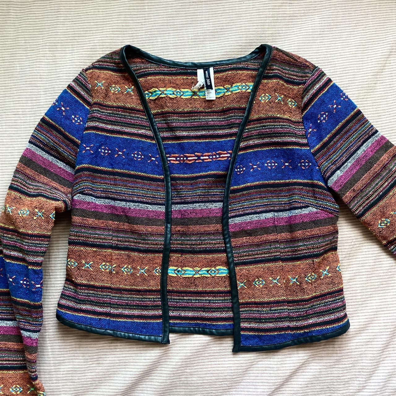 multicolored western vibe jacket -shipping... - Depop