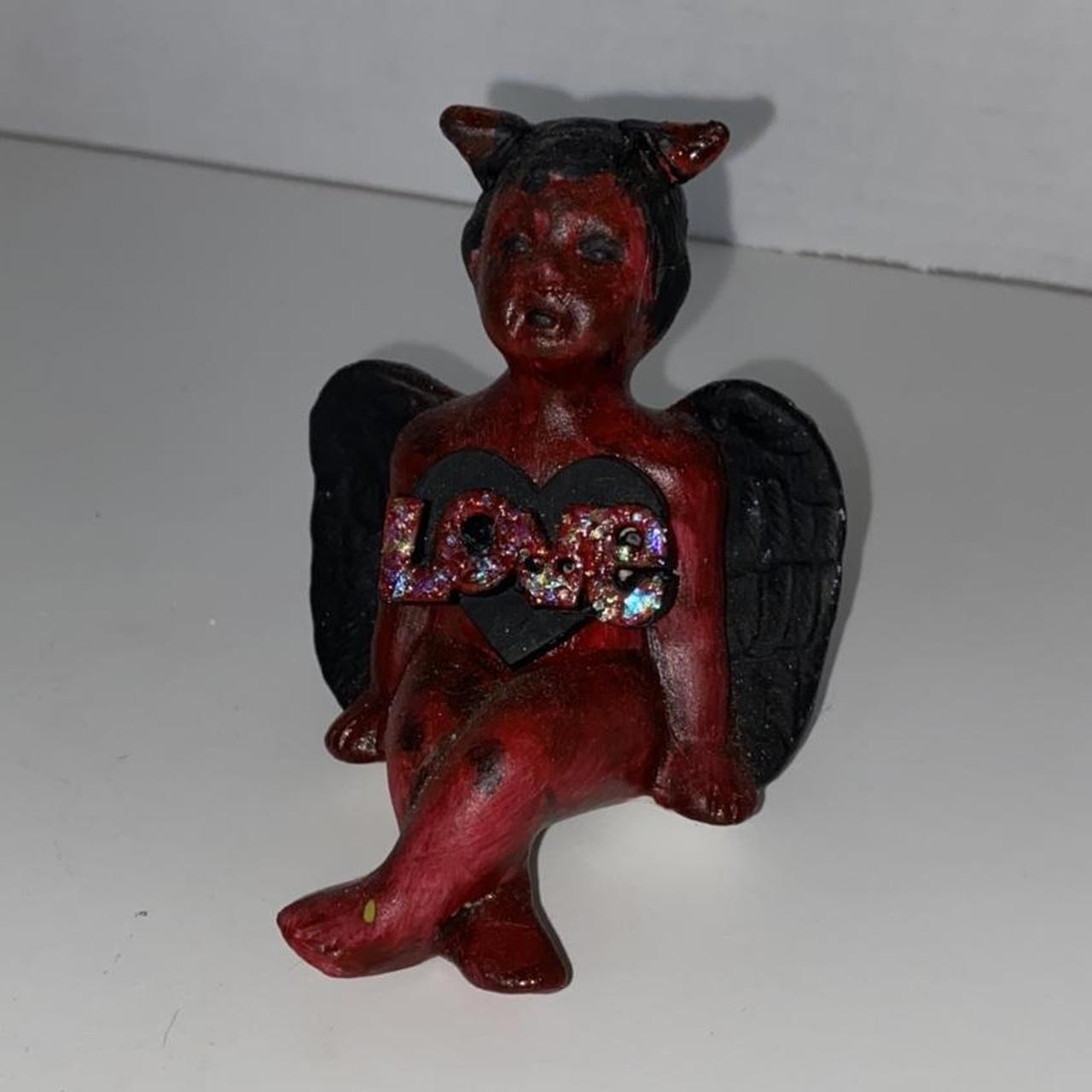 Lil devil ceramic figurine hand painted by me, this... - Depop