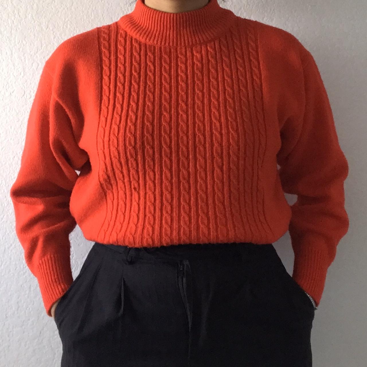 Red knit turtle neck sweater. Good condition. Not... - Depop