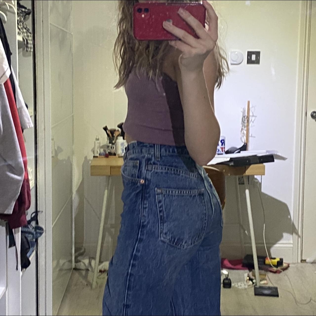 Topshop One Oversized Mom Jeans In Blue Super Cute Depop