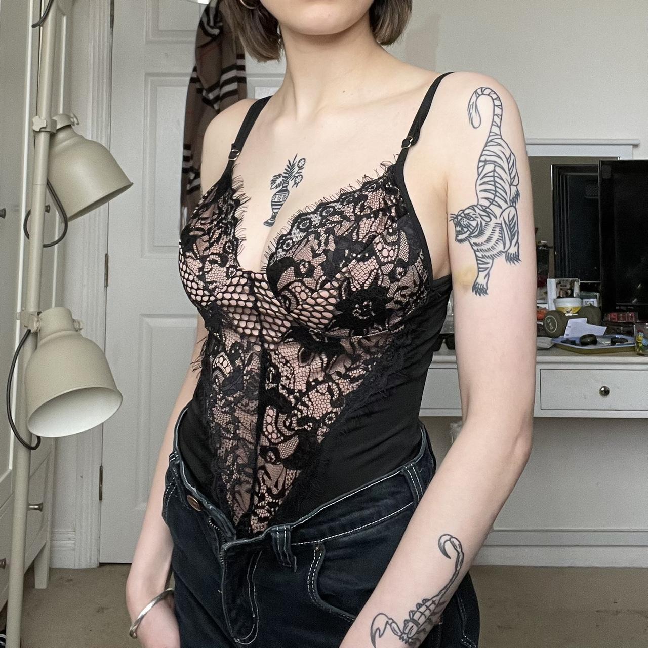 Sexy Lace Bodysuit 🍒 • bought from ASOS in size XS •... - Depop