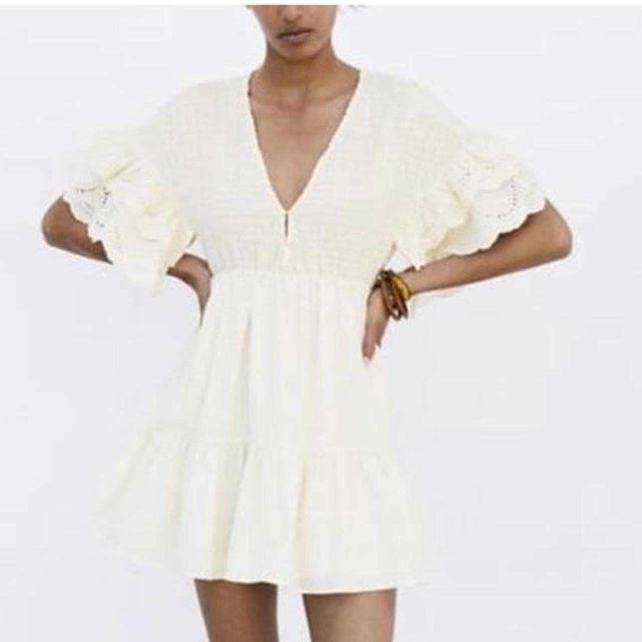 Women's Cream Dress | Depop