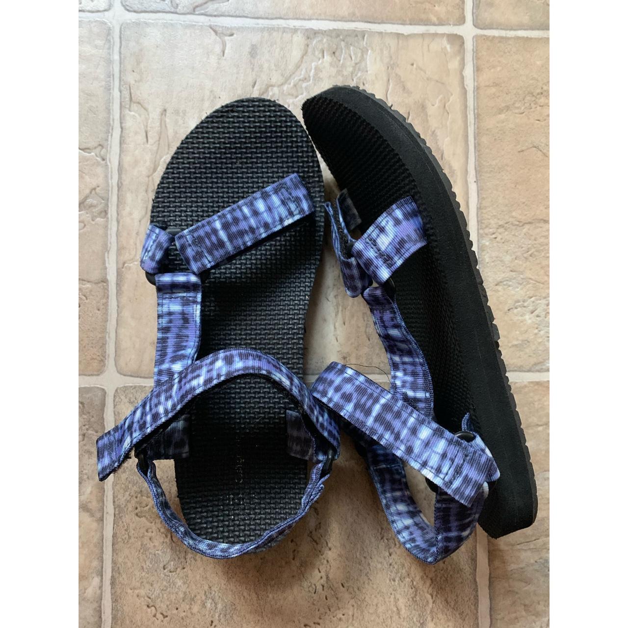 Knock-off Tevas with blue/gray tie dye straps Cute,... - Depop