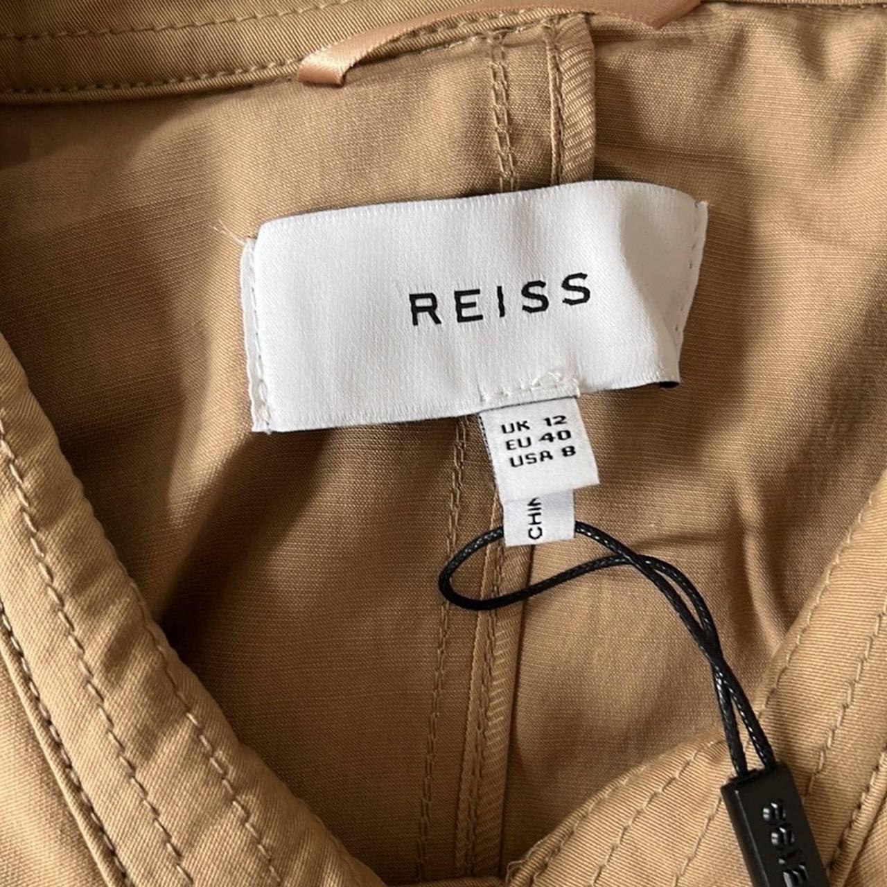 Reiss Women’s Sophie Camel Cotton Blend Longline... - Depop