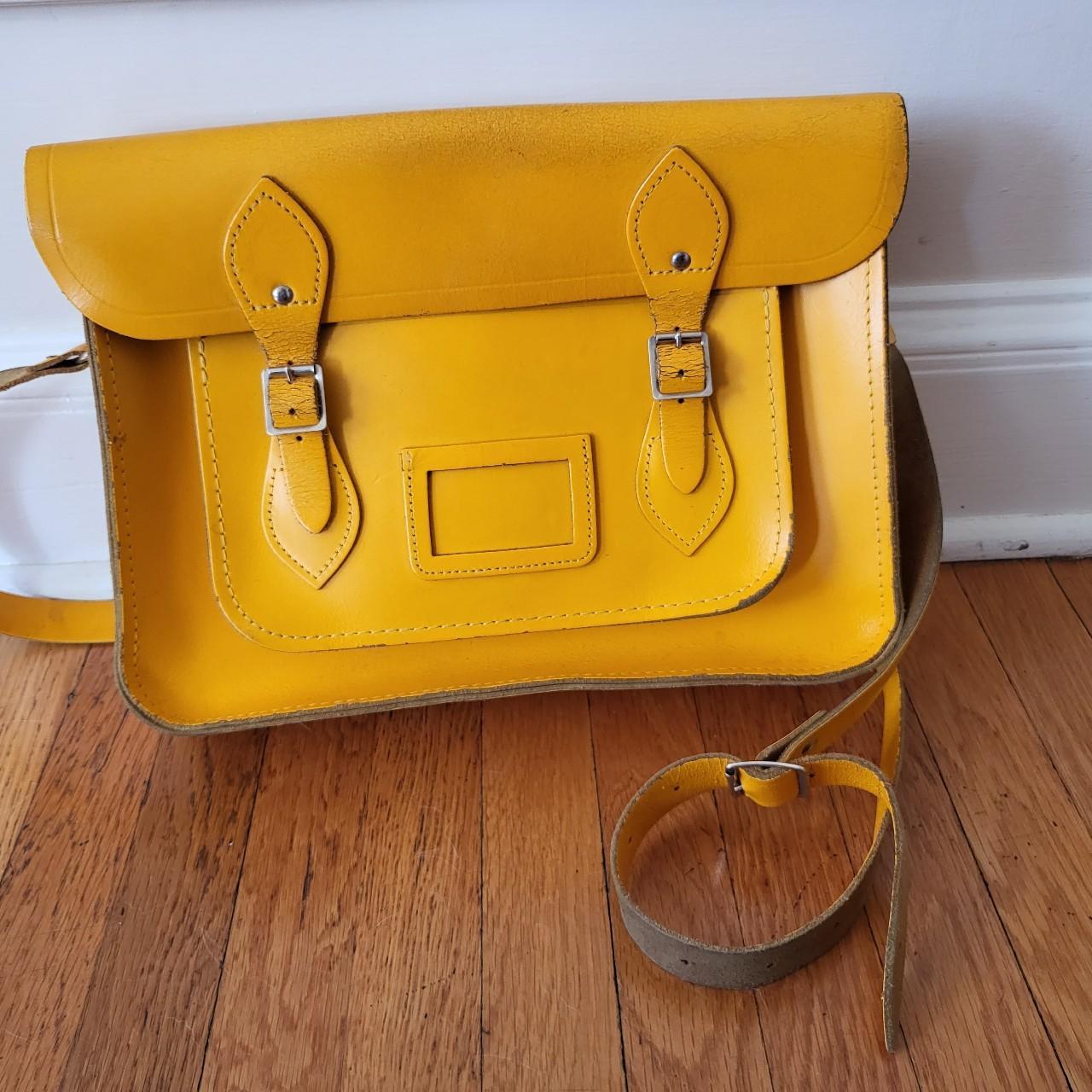 Cambridge satche company bright yellow satchel. It... - Depop