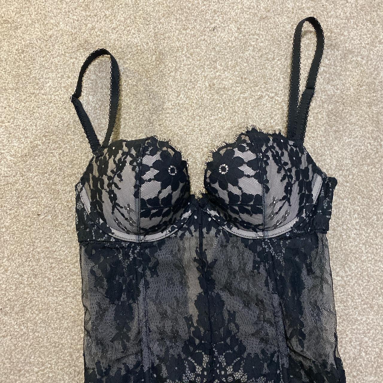 CORSET Top basque Victoria secret Size 34b Open... - Depop