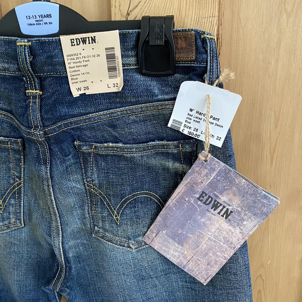 Edwin jeans Red selvage denim Oil wash 26x32... - Depop