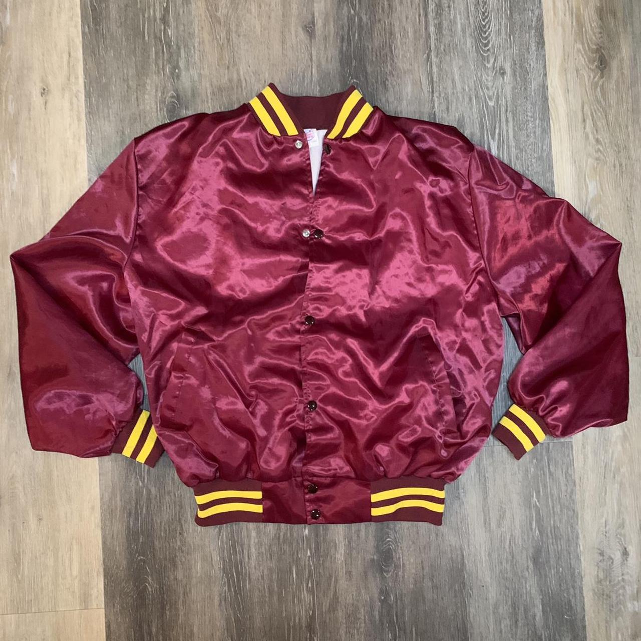 Vintage Maroon Sports Jacket🏈 Size XL - Depop
