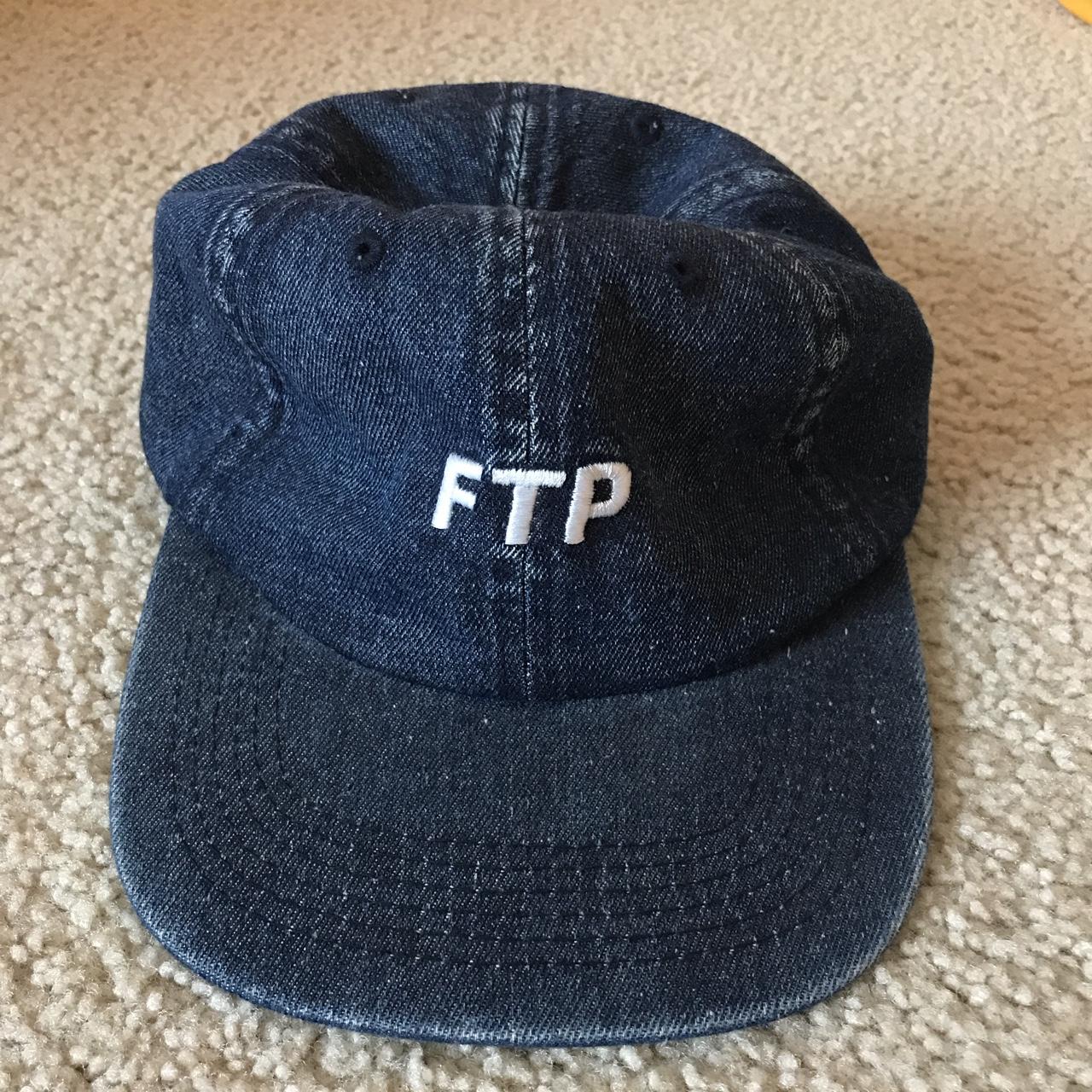 ftp blue denim hat/strapback never worn, perfect... - Depop