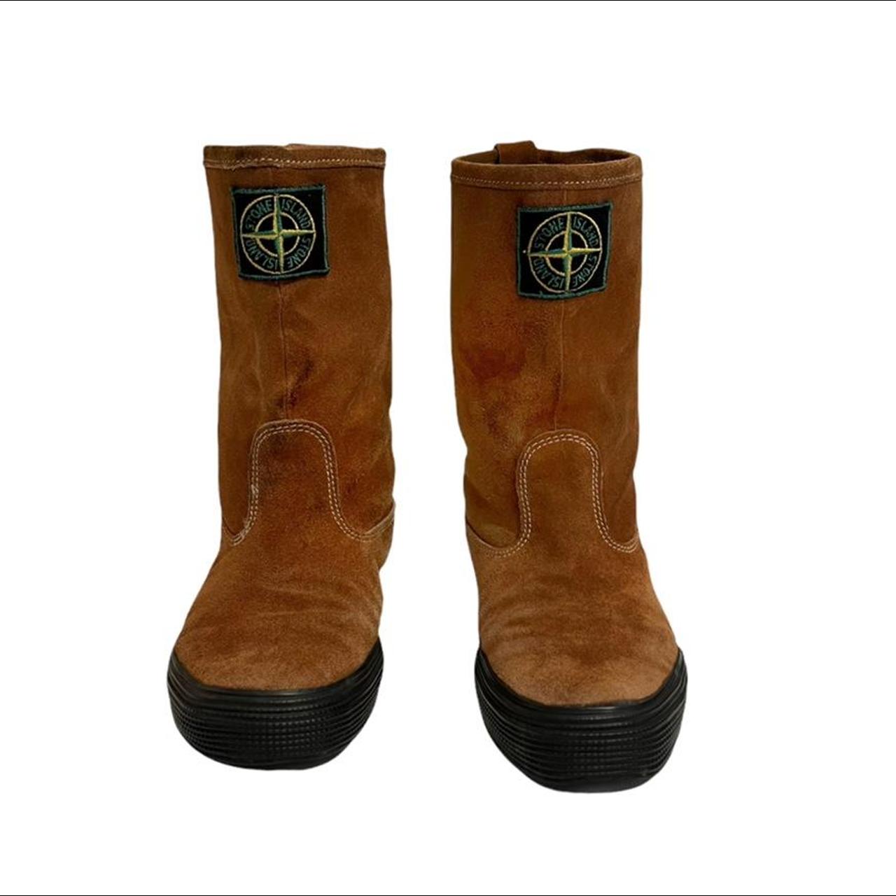 Stone Island 1985 Marina Suede Boots. Overall good... - Depop
