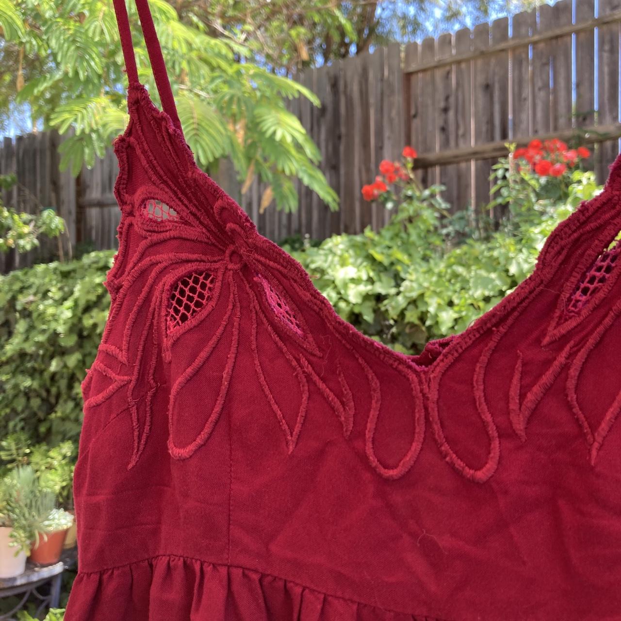 Urban Outfitters raspberry red dress/ beach coverup... - Depop