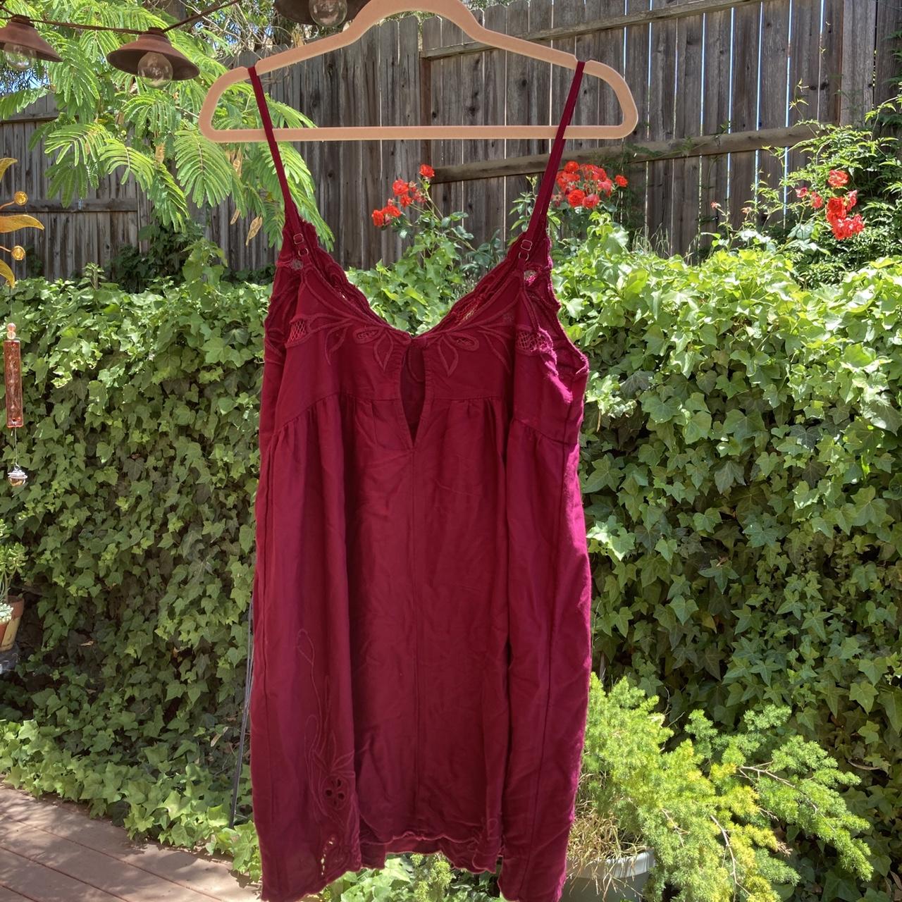 Urban Outfitters raspberry red dress/ beach coverup... - Depop