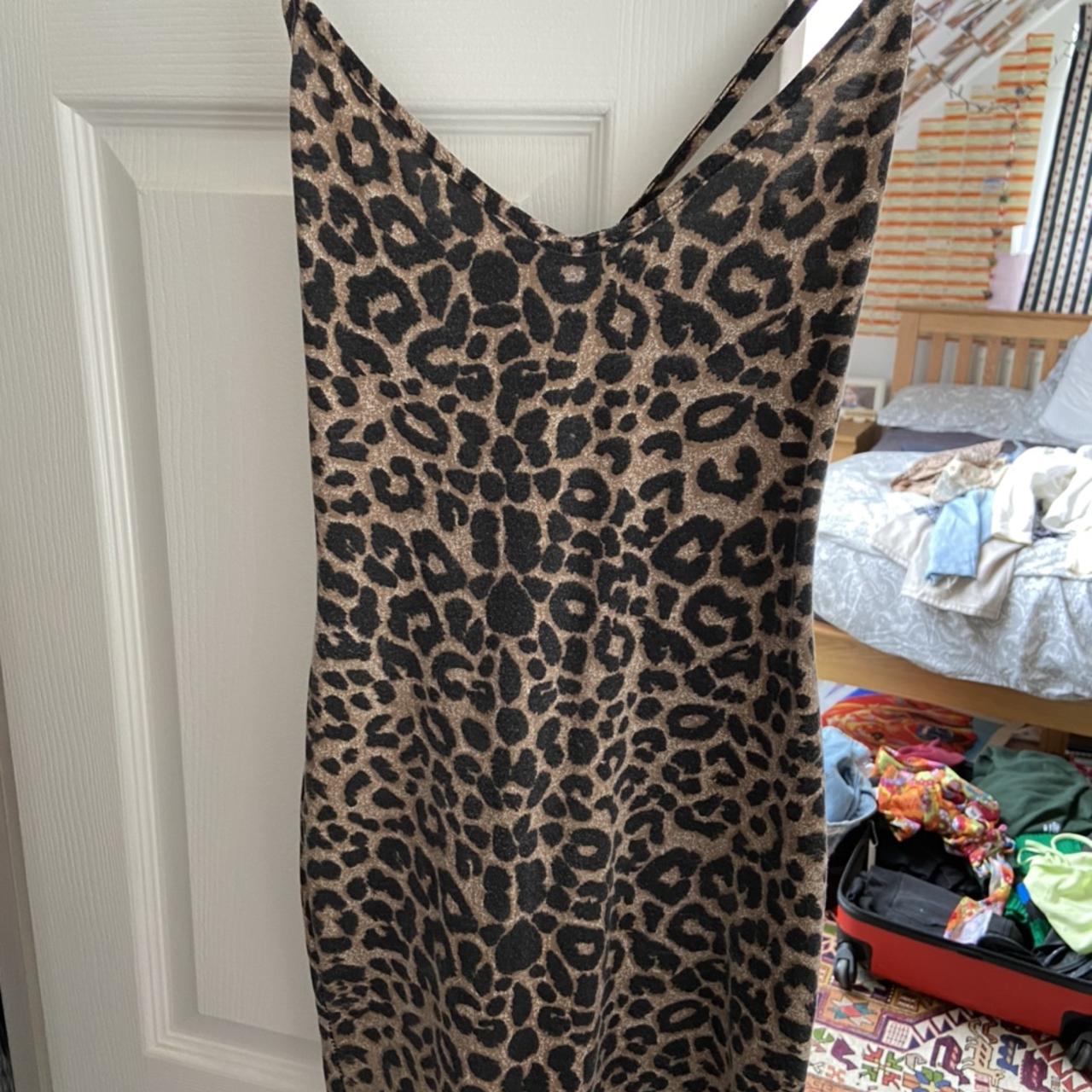 Super cute plt bodycon animal print mini dress. Only... - Depop