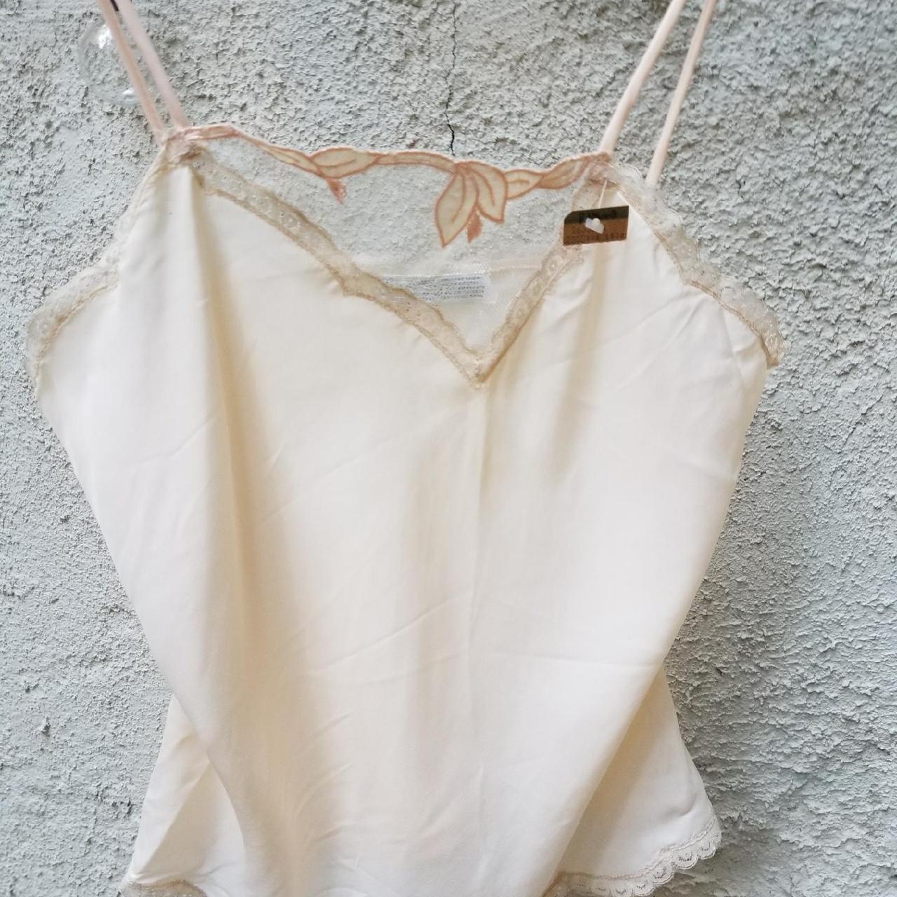 Ivory lace-trimmed cami. Old stock, new with tags.... | Depop