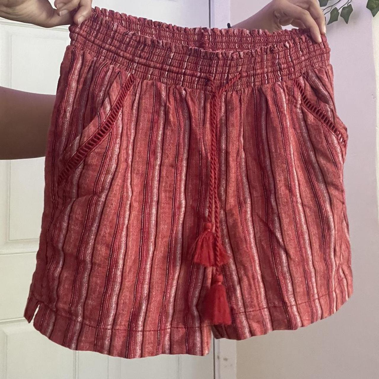 Boho Red Shorts Brand new, great quality, great for... - Depop