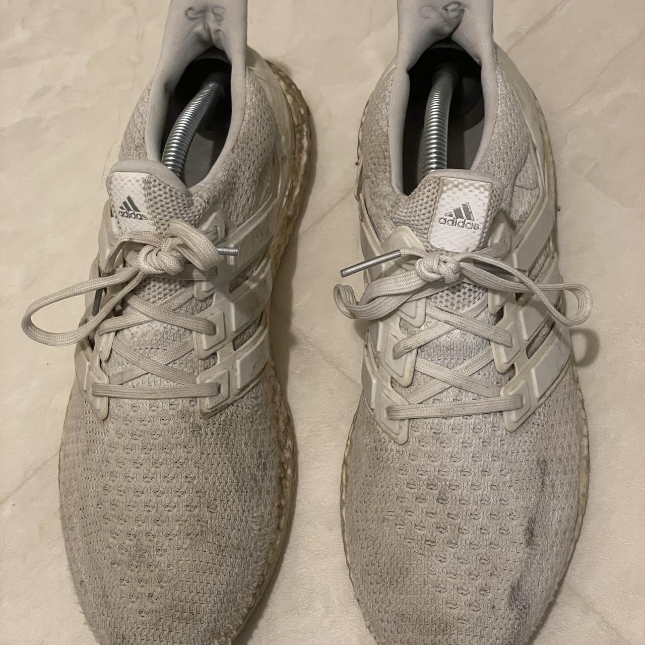 Adidas Triple White Ultraboost. Uk Size 9, worn... - Depop