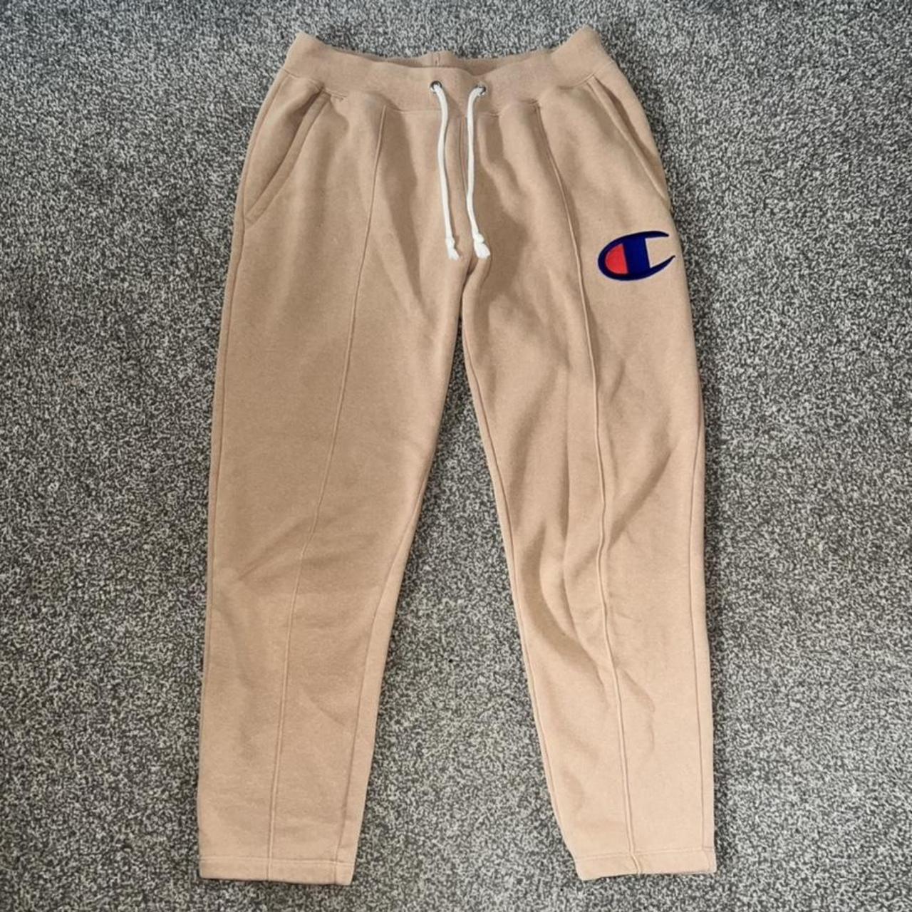 CHAMPION TAN TAPERED JOGGERS 🥐 Drawstring and... - Depop