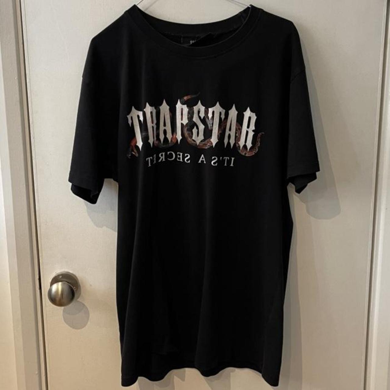 Trapstar it’s a secret snake tshirt Tag says L but... - Depop