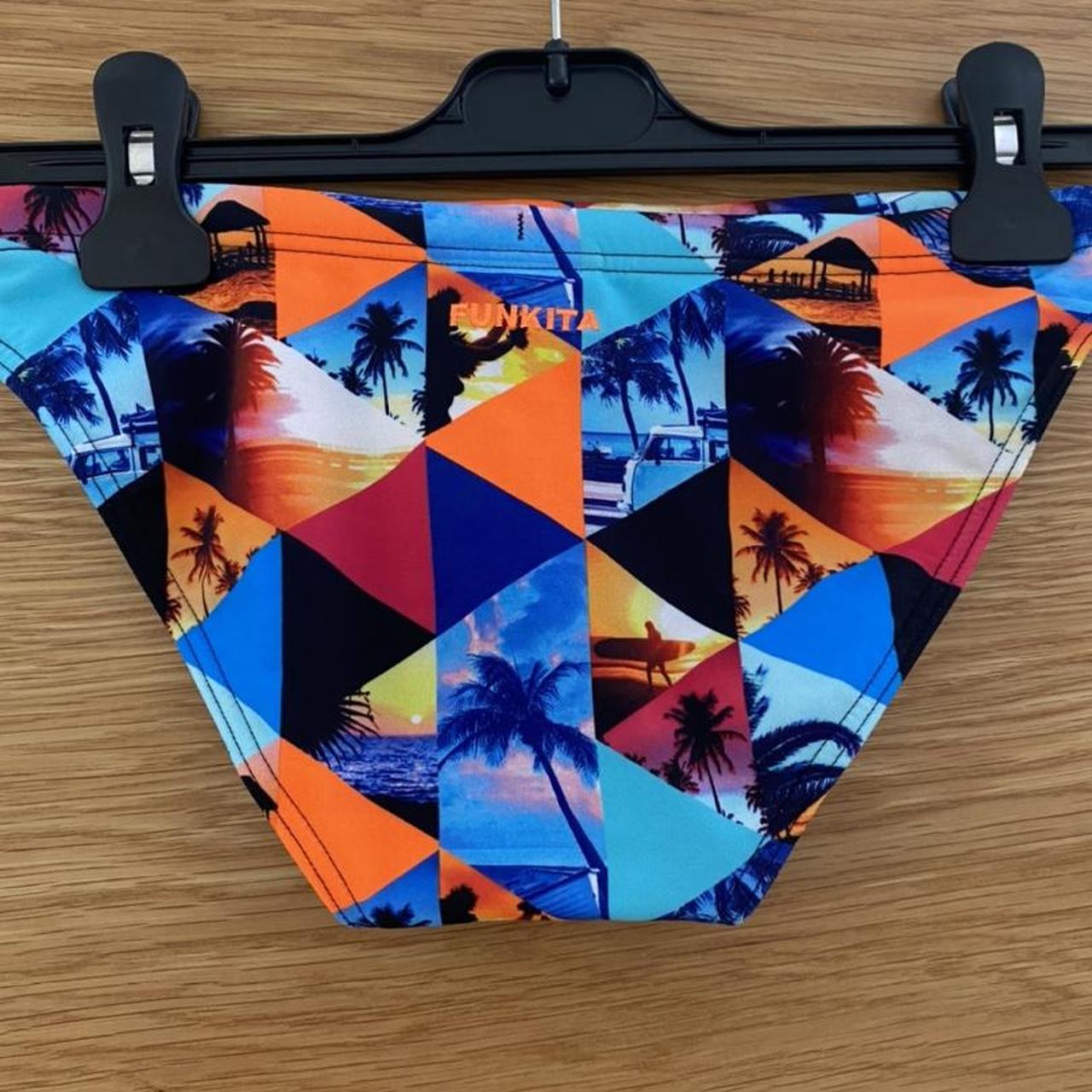 Funkita Geometric beach training swim bottoms... - Depop