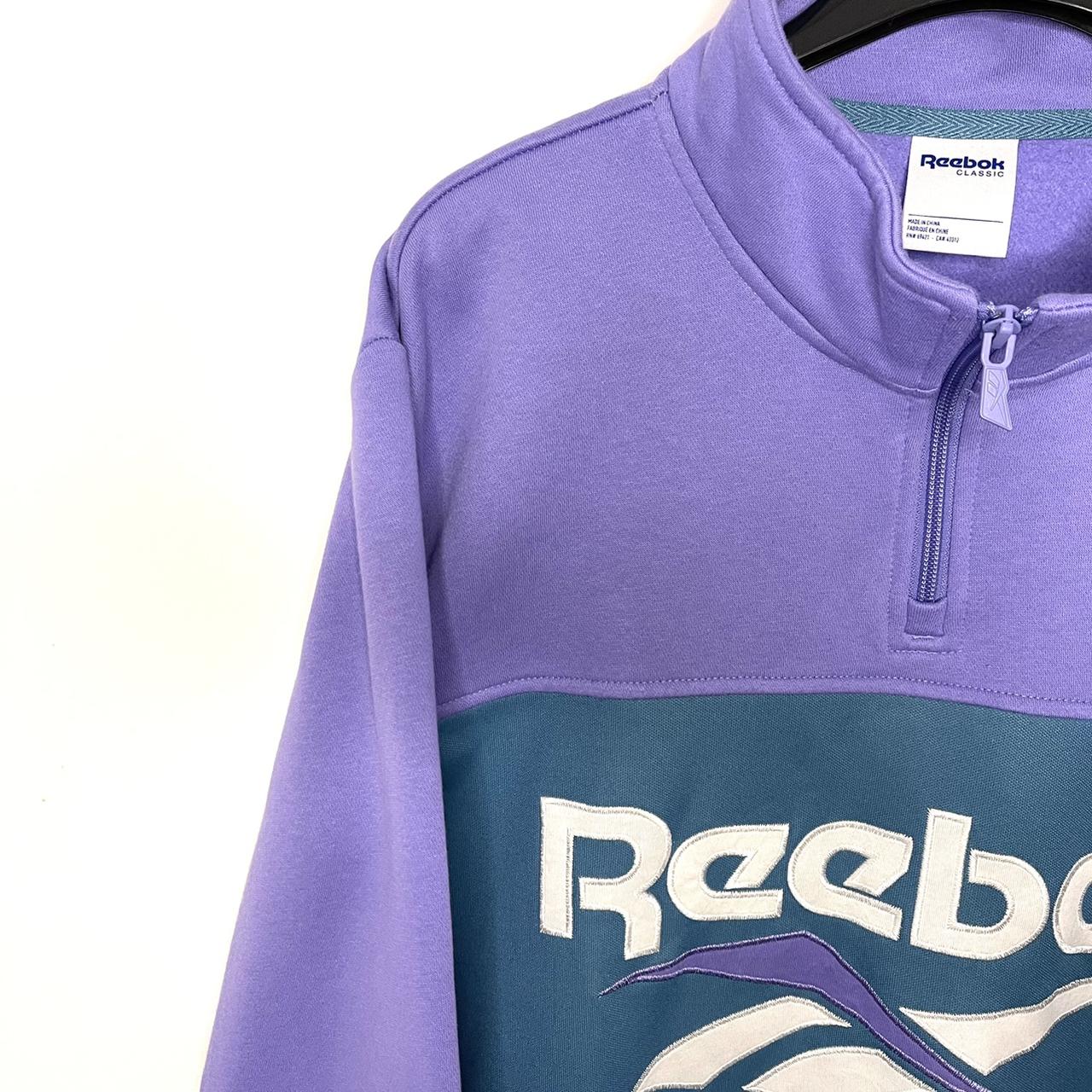 Authentic vintage Reebok zip up sweater/fleece... - Depop