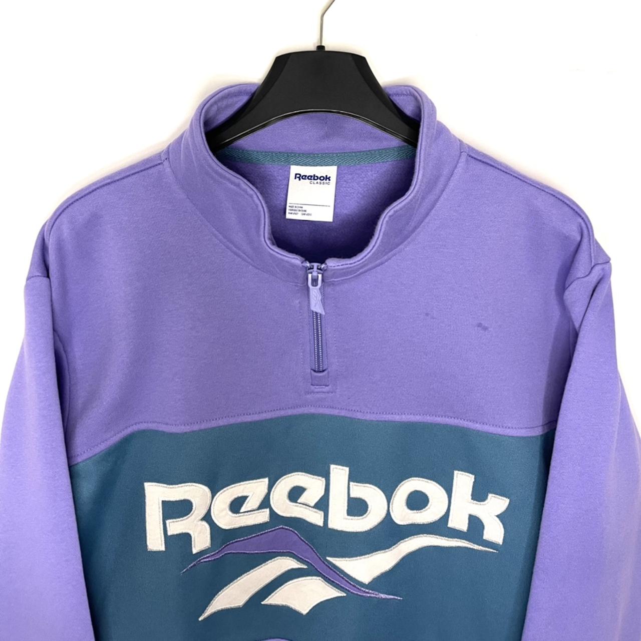 Authentic vintage Reebok zip up sweater/fleece... - Depop