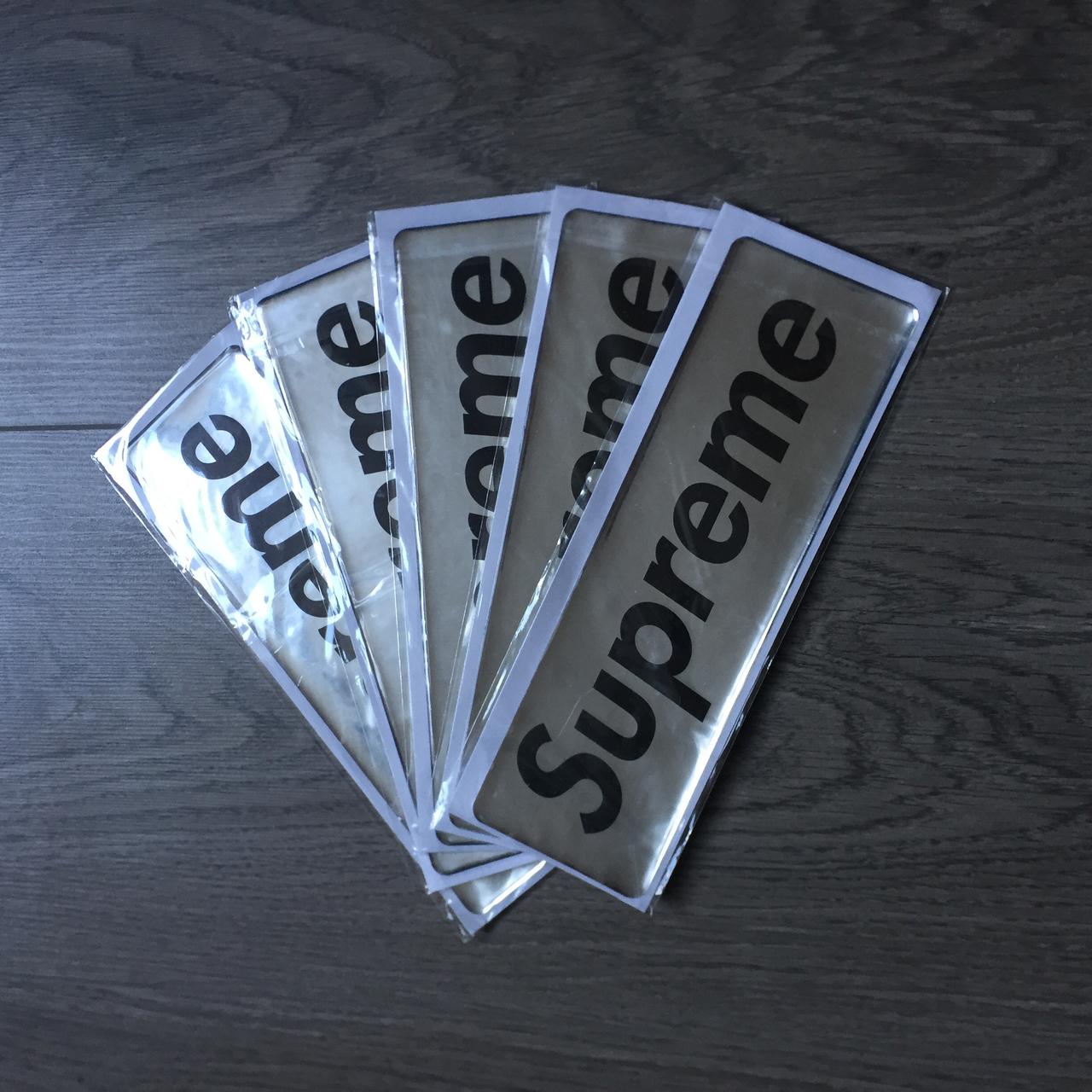 Supreme Raised Plastic Silver Holographic 3M Box... - Depop