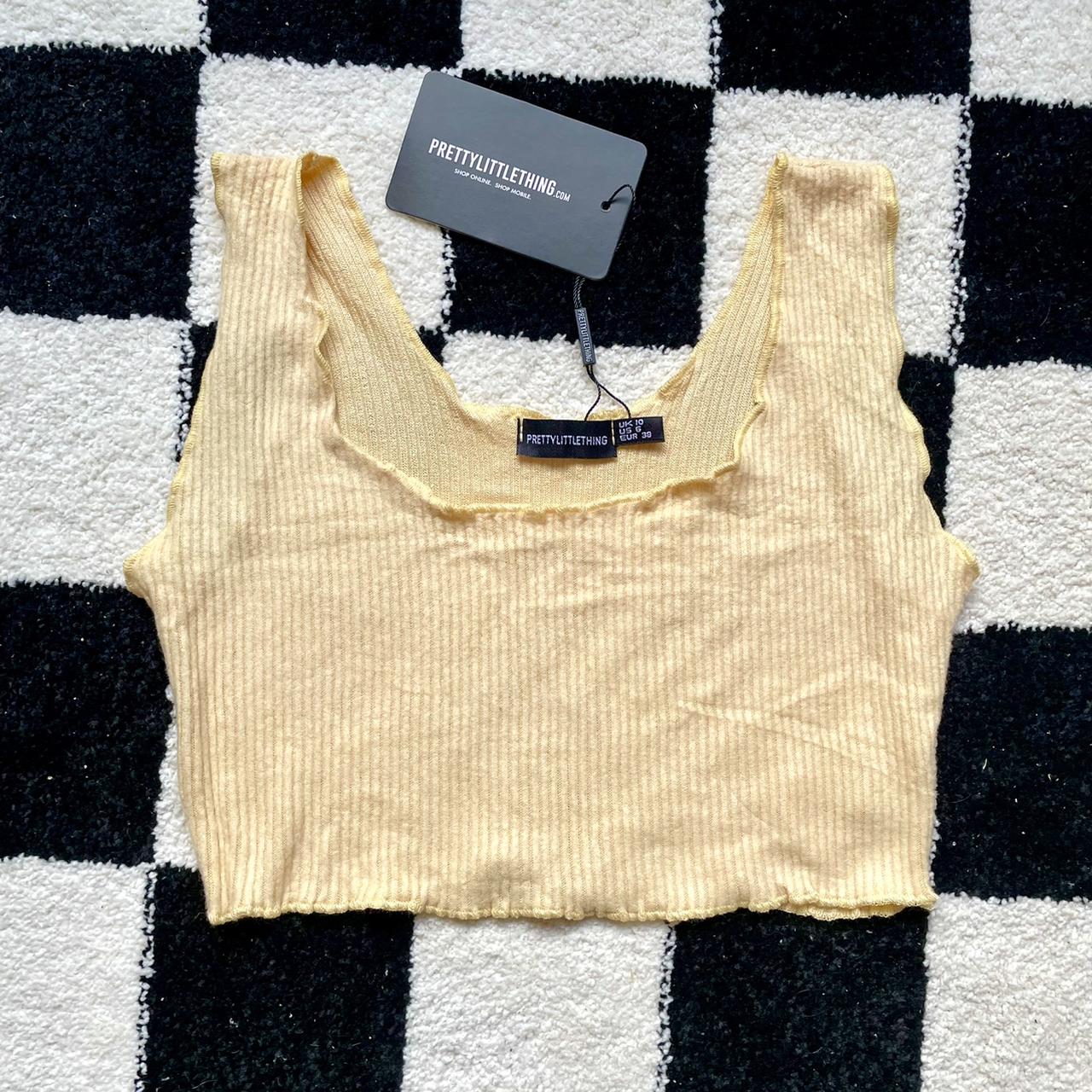 Pretty Little Thing Pastel Yellow Tank ($20... - Depop
