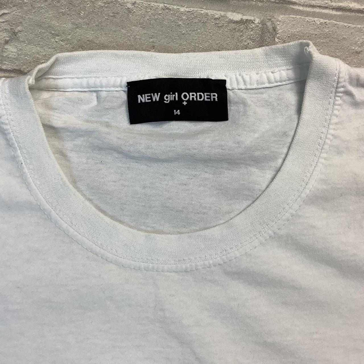 New Girl Order Women's White and Pink Crop-top | Depop