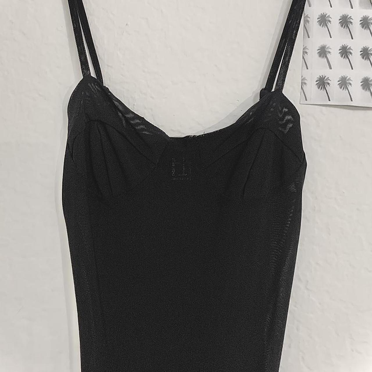 Black Sheer See Thru Mesh Bodysuit • Size Small • Depop