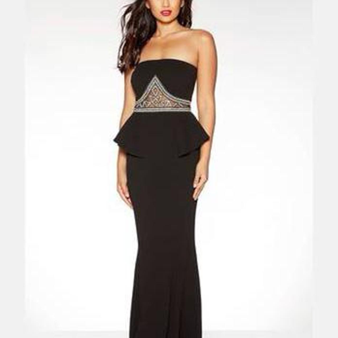 Quiz black and diamanté ball gown size 12. A few... - Depop