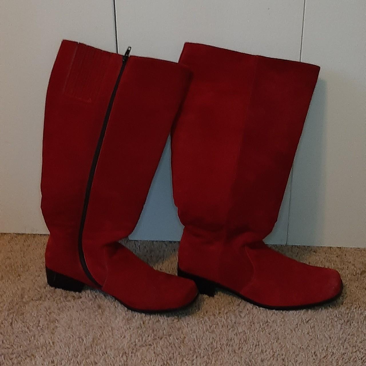 Women's Red and Black Boots | Depop