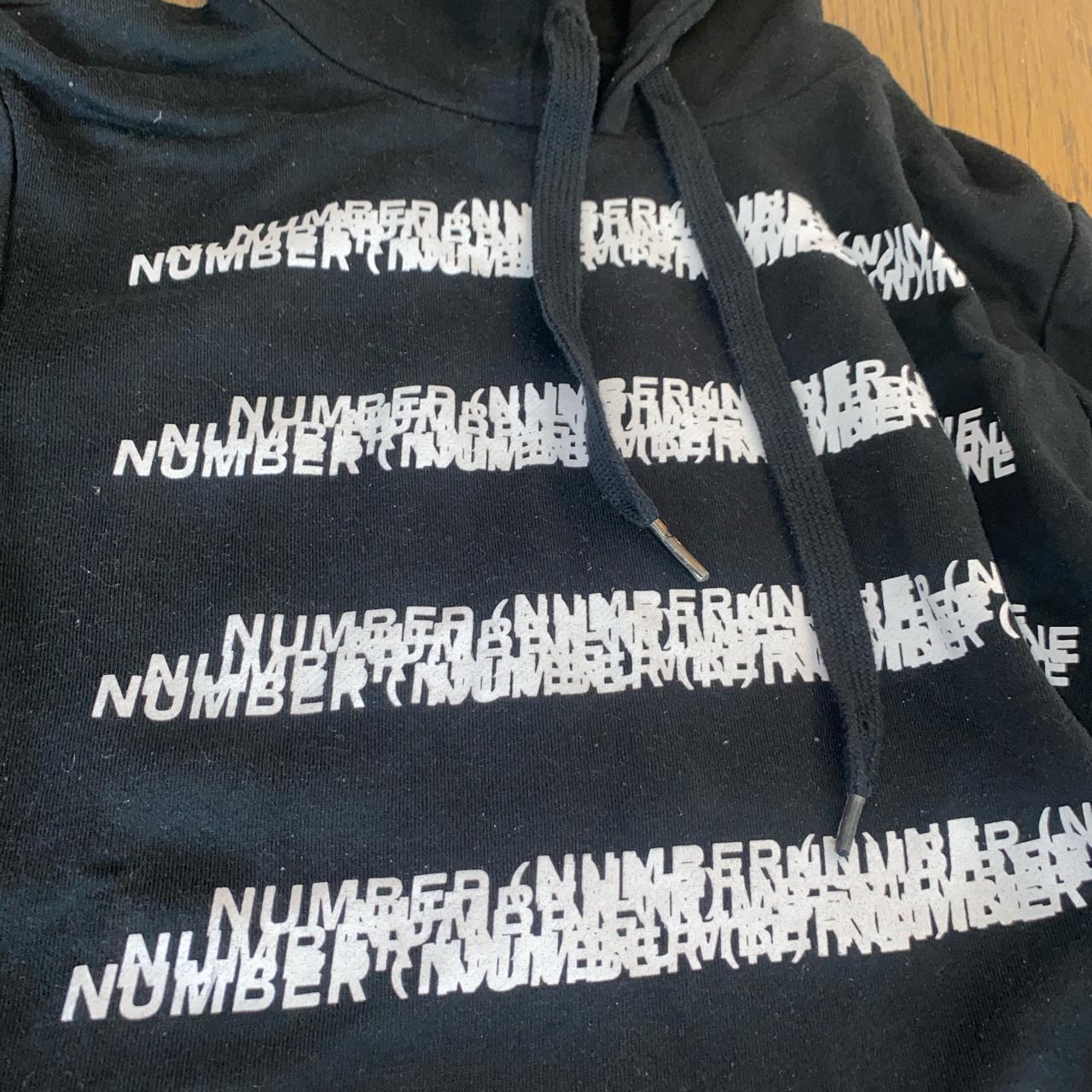 Number (N)ine Men's Black and White Hoodie | Depop