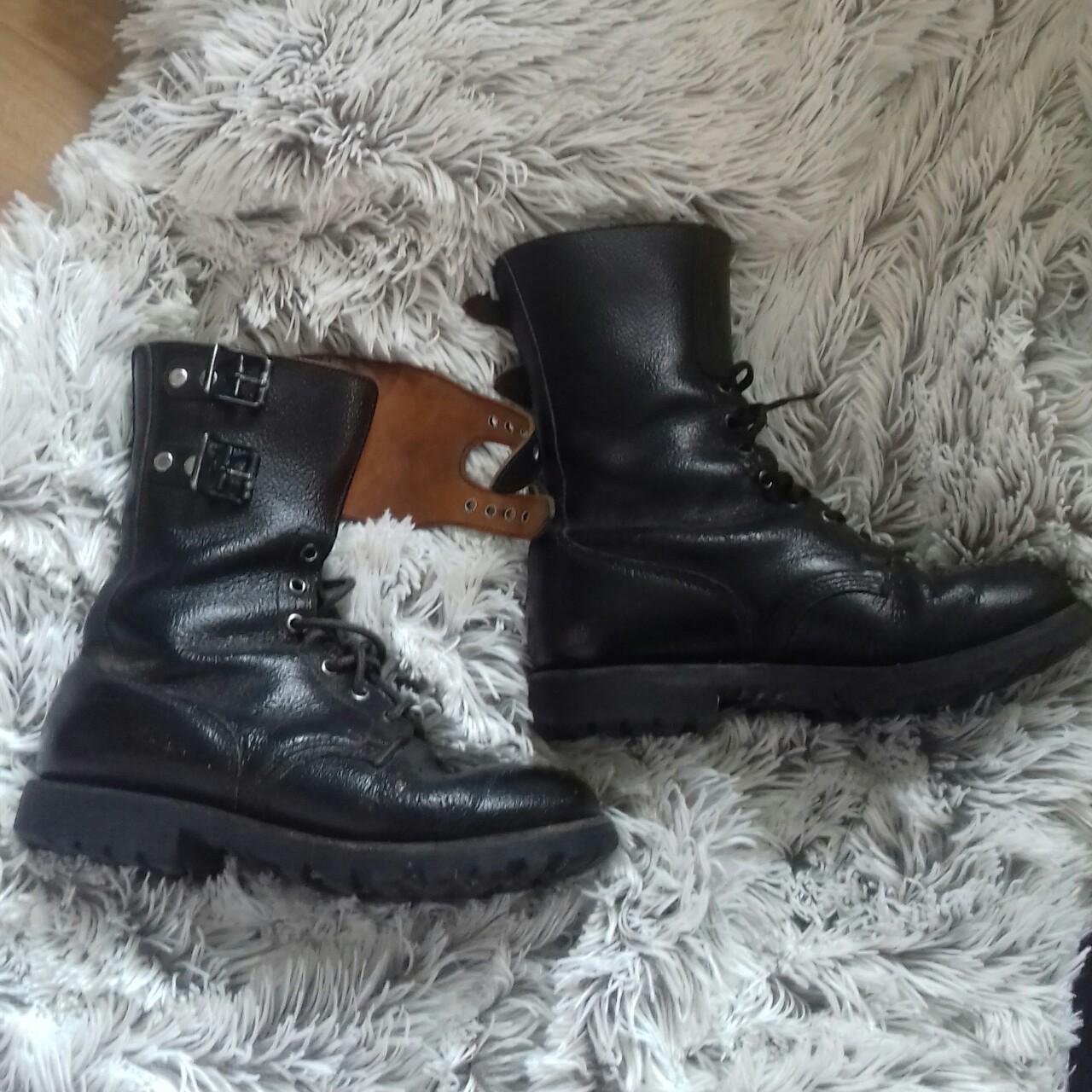 Authentic Vintage Leather Marbot Neuvic Biker Boots.... | Depop