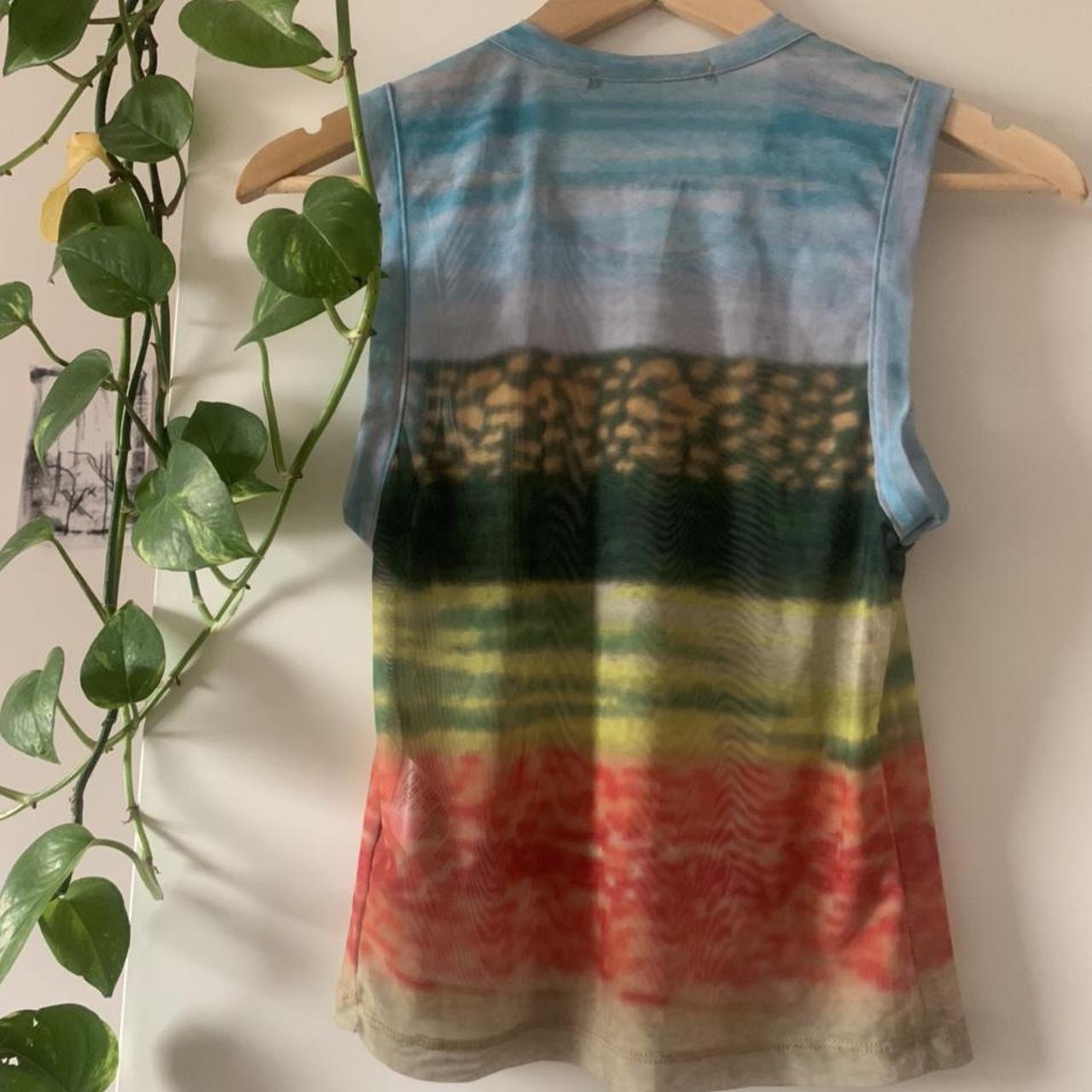 Abstract mesh top from urban outfitters worn once... - Depop