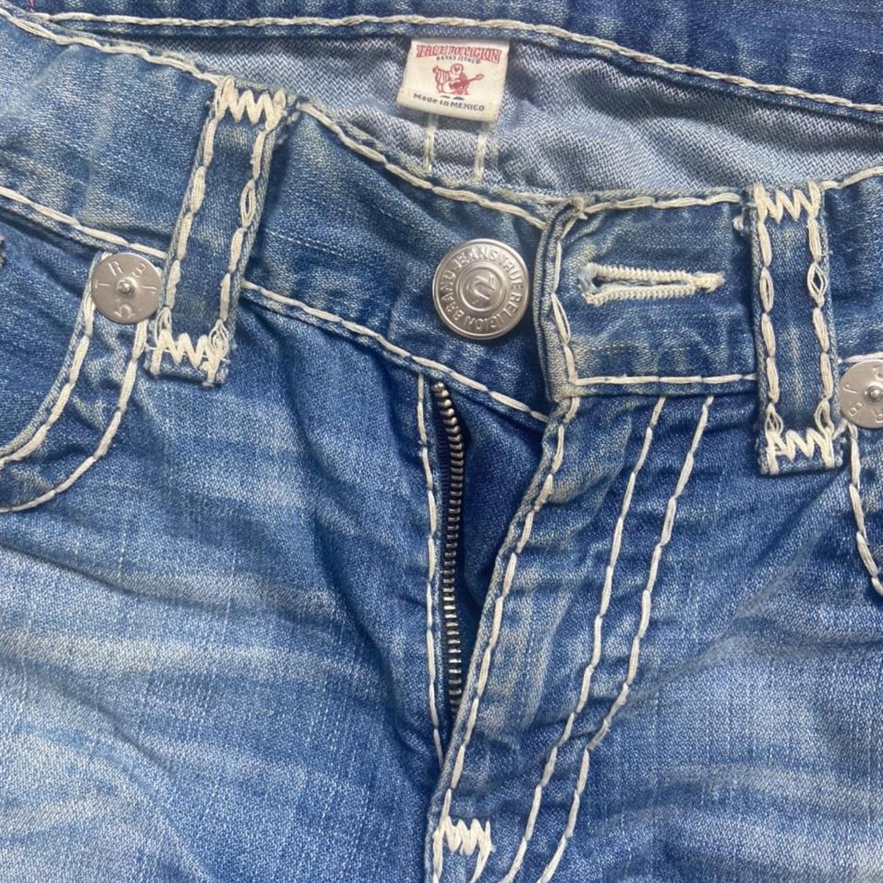 True religion double stitch vintage denim straight... - Depop