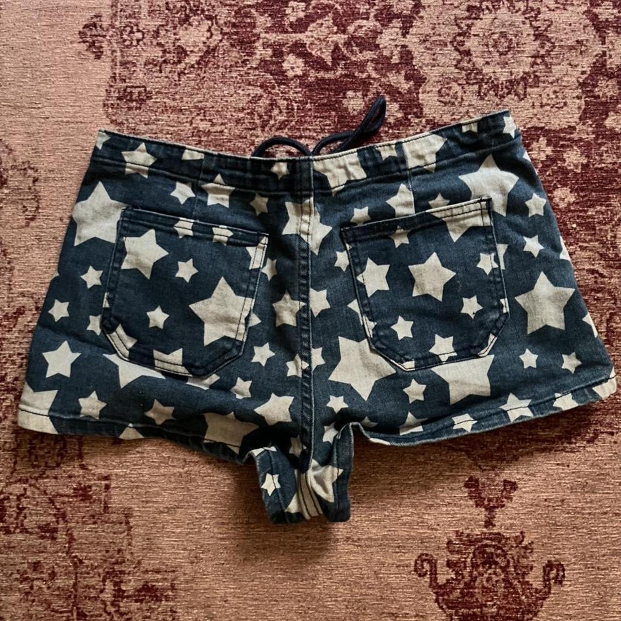 Really cute denim star print lace up shorts Says... - Depop