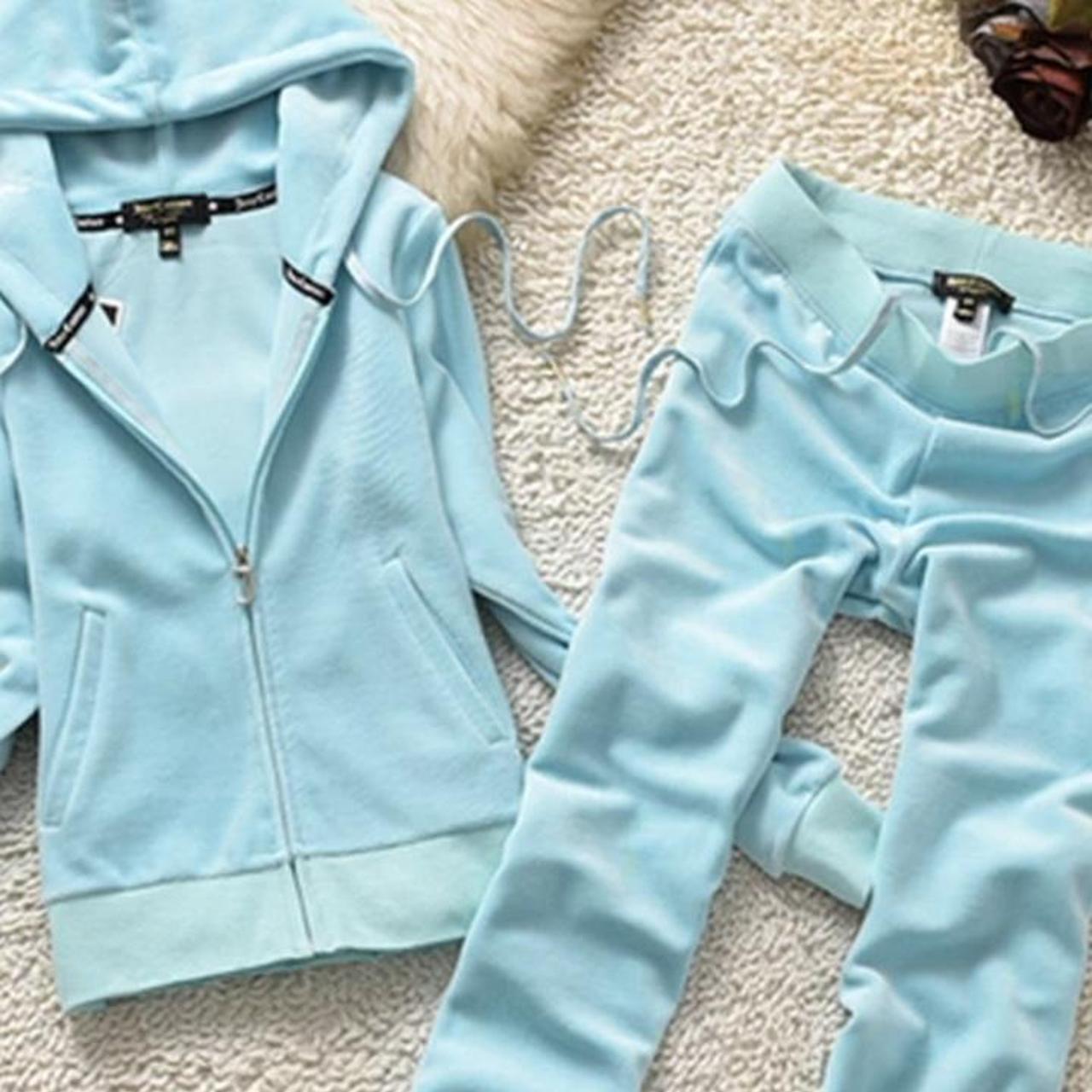 Light blue juicy couture tracksuit Size S Would fit... - Depop