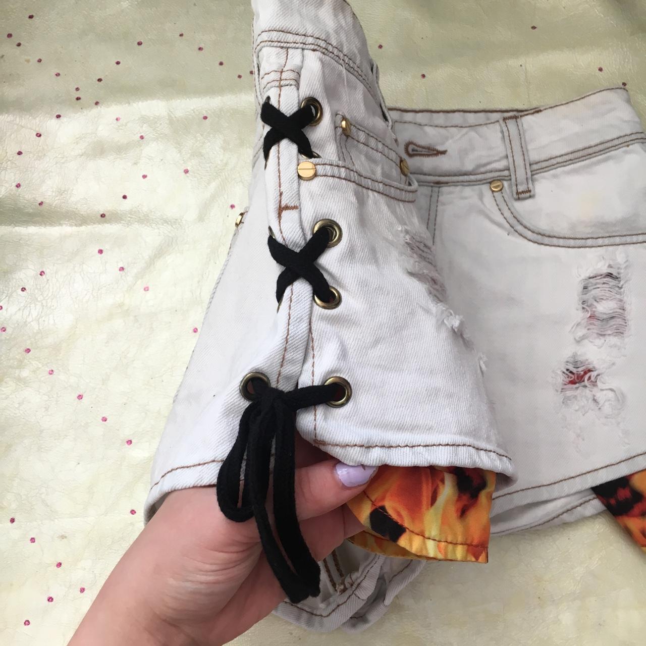 amazing Katie Eary x river island denim shorts in... - Depop