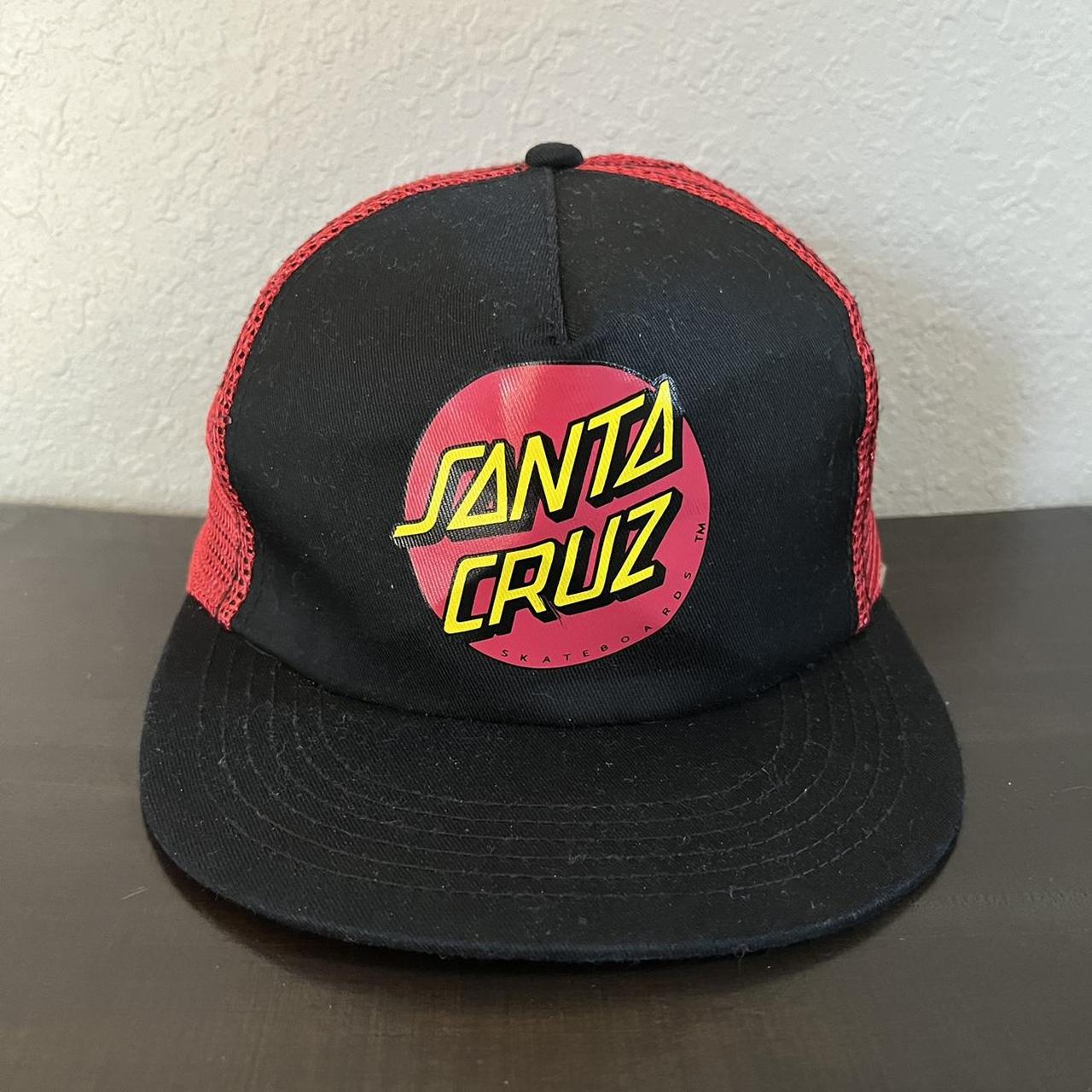 Santa Cruz Skateboards mesh snapback mesh trucker... - Depop