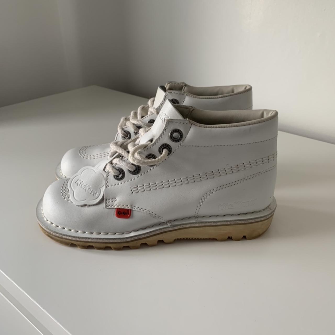 🥾 White kickers 🥾quite worn, will need new laces! - Depop