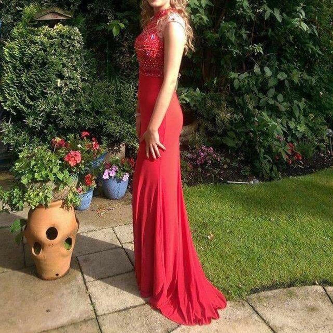 Red prom dress worn once #prom #dress #red - Depop