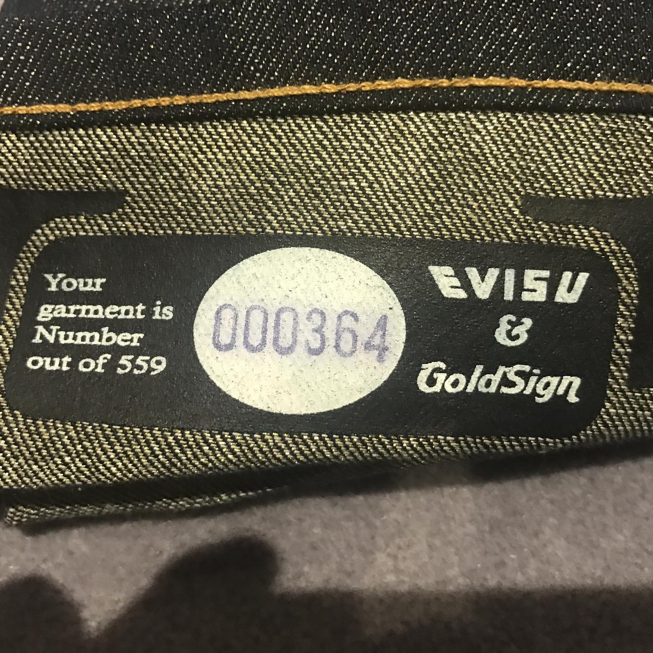 Evisu jeans made with real 24K Gold stitching came... - Depop