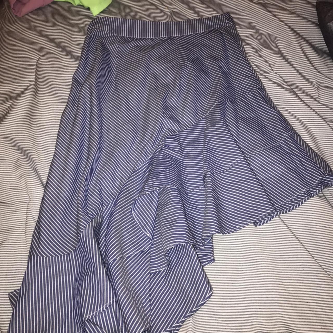 Long blue ruffle skirt As seen on me in Miami... - Depop