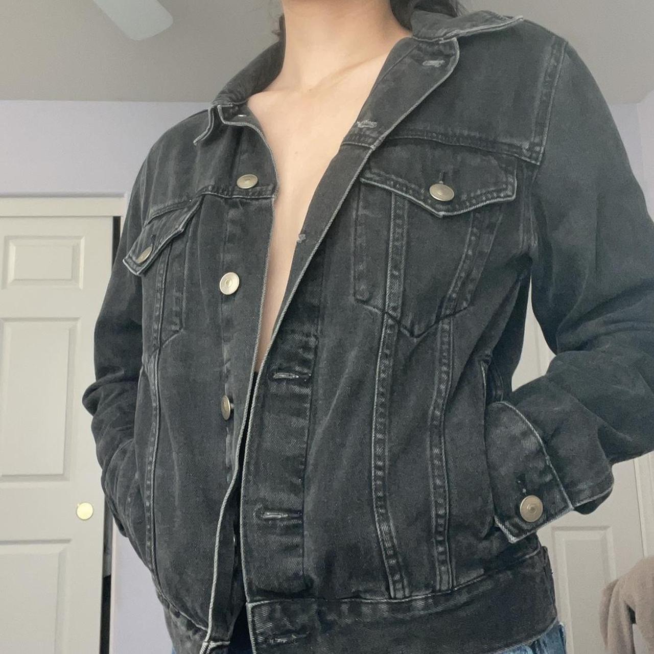 WASHED DENIM JACKET Structured with a bit of slack.... - Depop