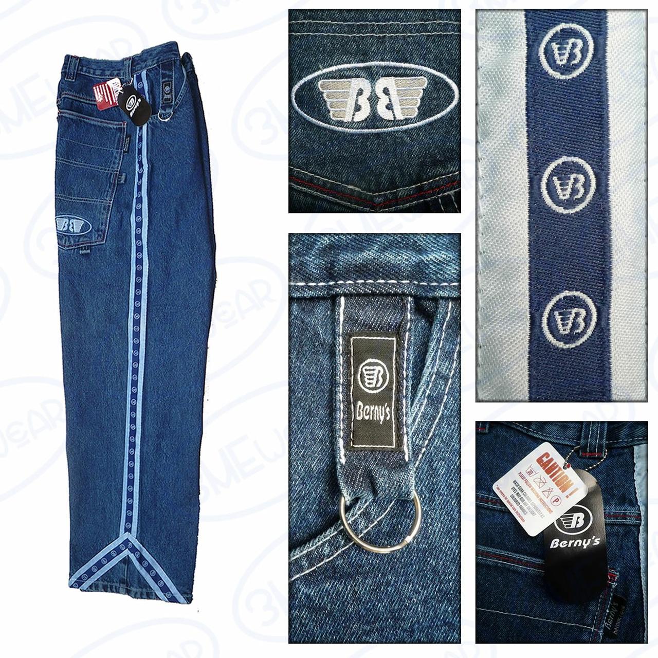 BERNY FLYING B BAGGY JEANS (Light blue W:22")... | Depop