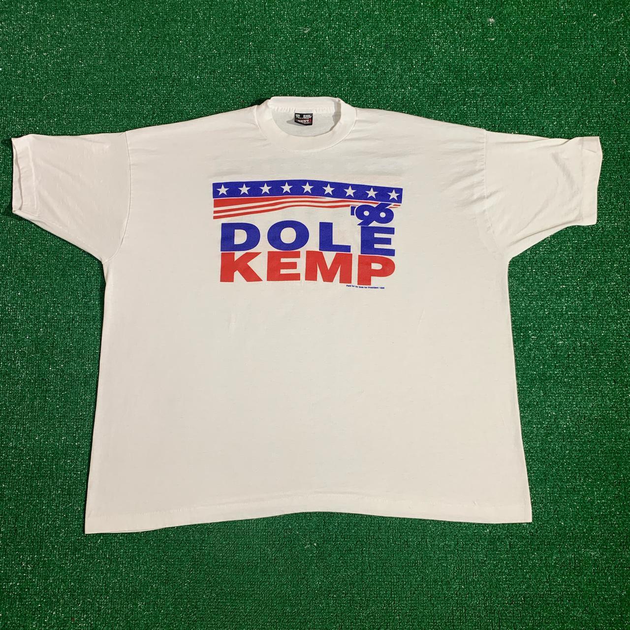 Vintage 1996 Dole/Kemp Presidential Campaign White... - Depop