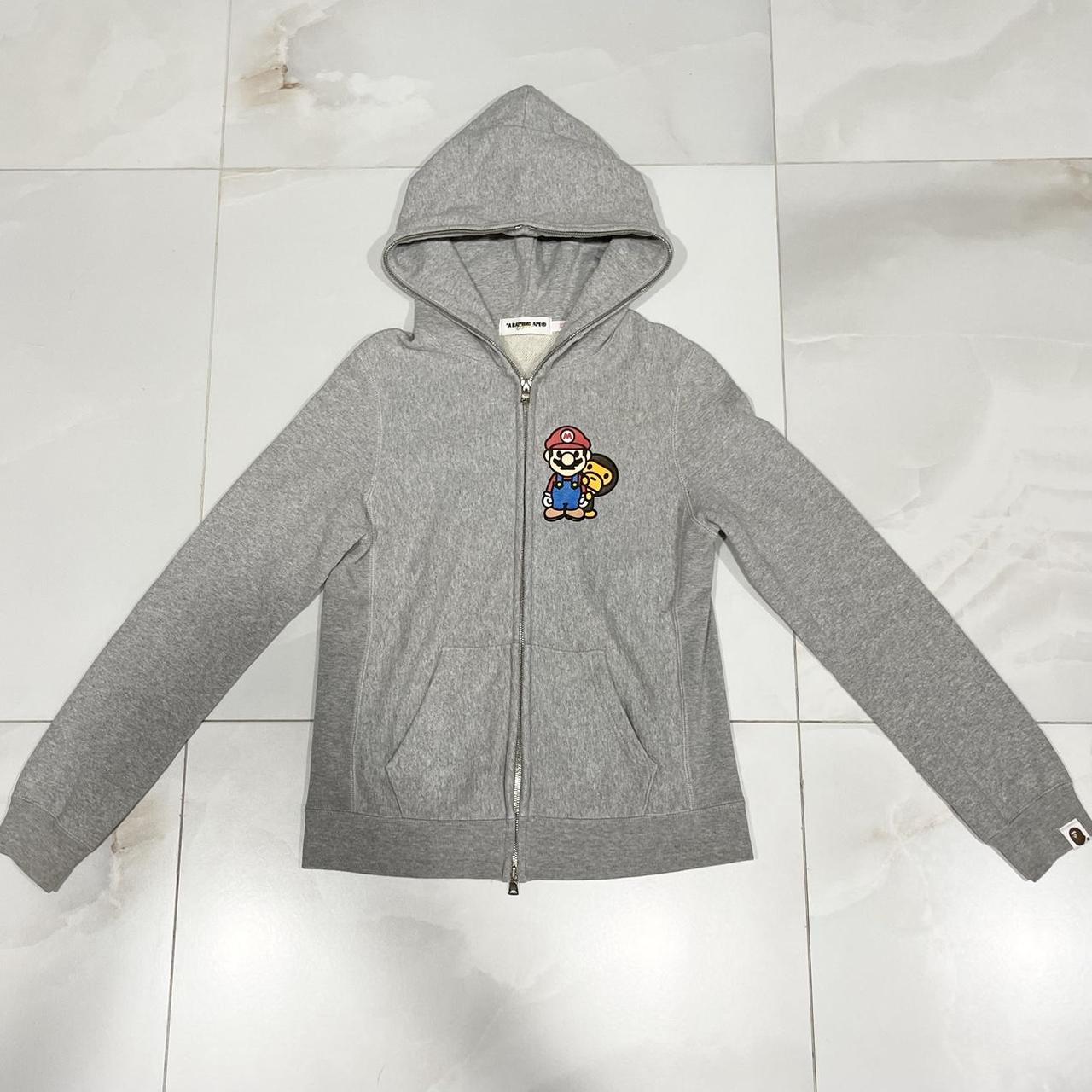 Bape x Mario Zip Hoodie - Labelled size XS but fits... - Depop